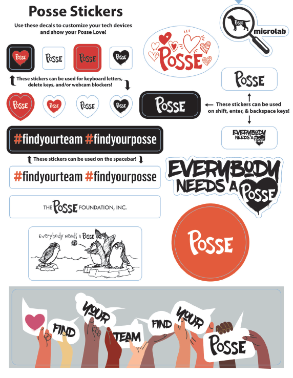 Sticker Sheet Posse Love – Posse Foundation
